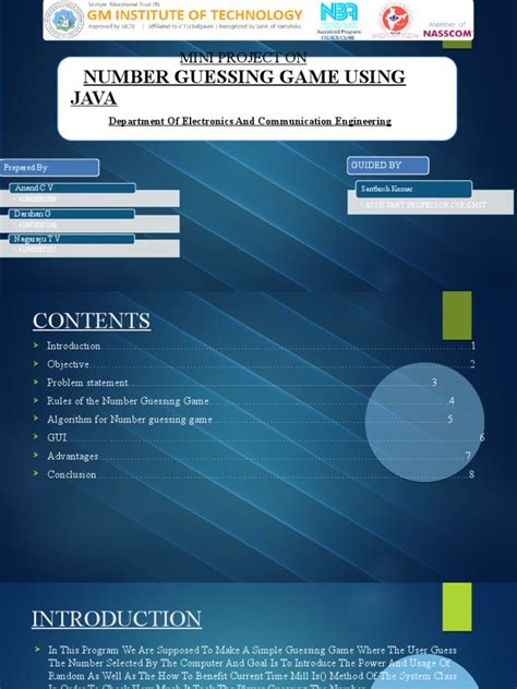 Number Guessing Game Using Java Mini Project On Pdf Graphical User Interfaces Computer