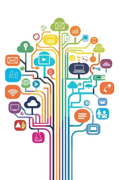 Premium Photo Cartoon Sticker For It Technology Creative Concept For