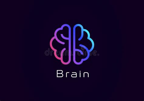 Brain Logo Design Glowing Neon Neural Style Lines Icon For Ai Systems Neural Networks Smart