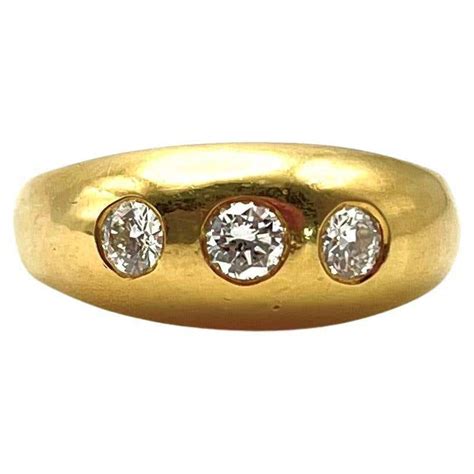 18kt Gypsy Set Mens Diamond Ring At 1stdibs