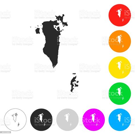 バーレーン地図 別の色ボタンのフラット アイコン バーレーンのベクターアート素材や画像を多数ご用意 バーレーン 地図 ベクター画像