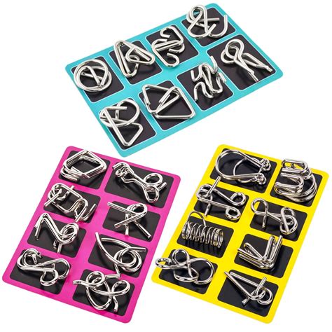 NKTIER PCS Metal Wire Puzzle Set Brain Teaser IQ India Ubuy