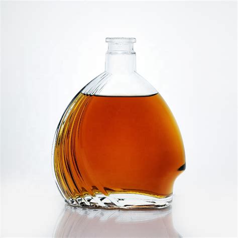 Certificated Xo Bottle Unique Custom Flat Brandy Bottles With Cork