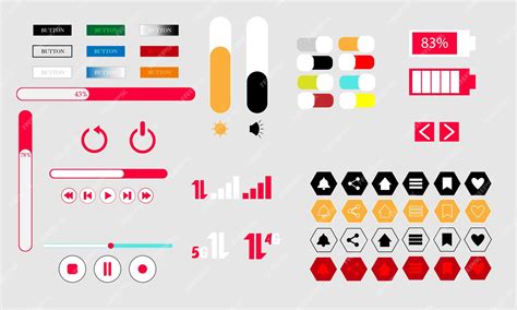 premium vector ui icon kit set of ui icons