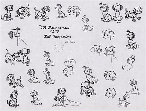 101 Dalmatians Model Sheets Traditional Animation