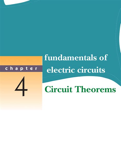 Electrical Circuits Chapter 4 Circuit Theorems Si Manual