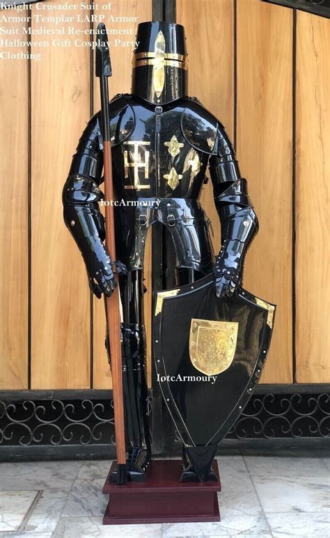 Medieval Crusader Costume Gothic Wearable Suit Of Armor Full Body