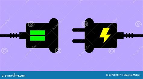 Electric Socket With A Plug Connect And Disconnect Concept Banner Or Background Modern