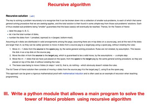 Solved Problem Description A Model Set Of The Tower Of Hanoi Chegg