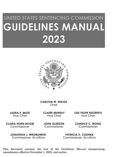 United States Sentencing Commission Guidelines Manual 2023 U S