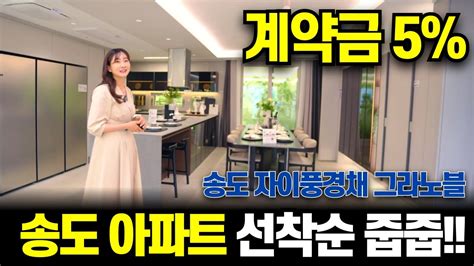 송도 자이풍경채 그라노블 아파트 분양 선착순 줍줍 주변 대비 2억 저렴 3천세대 대단지 Youtube