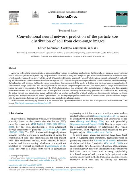 Pdf Convolutional Neural Network Prediction Of The Particle Size