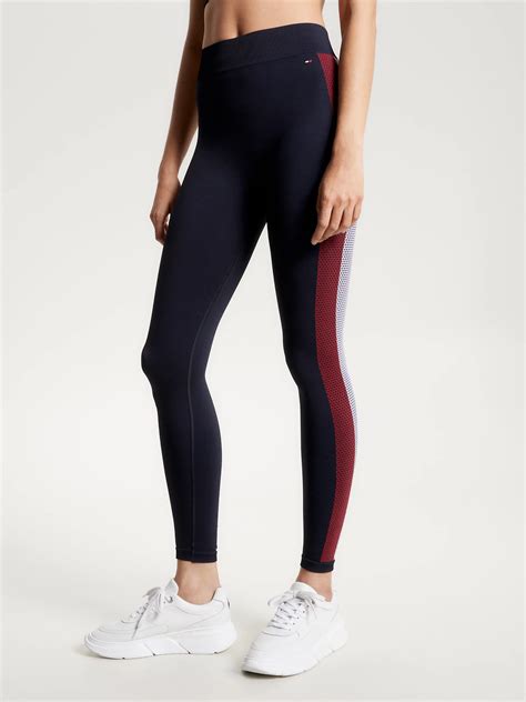 Sport Global Stripe Leggings Mit Hohem Bund Blau Tommy Hilfiger