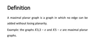 Planar Planar And Non Planar Graphsand Non Planar Graphs PPT