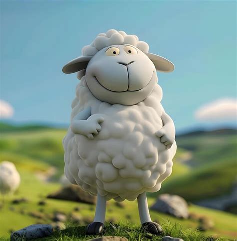 Fun Sheep Animation Premium Ai Generated Image