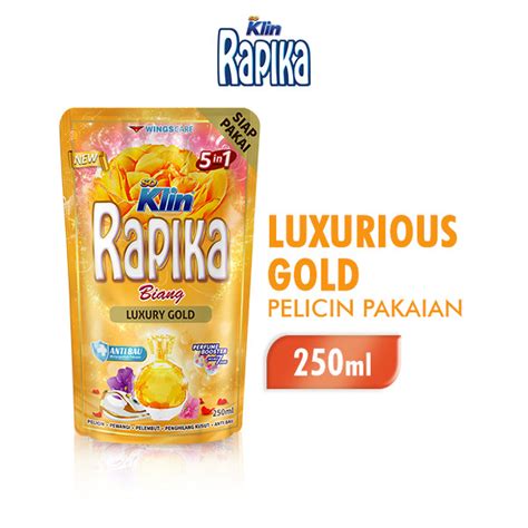 Jual Rapika Biang Pewangi Pakaian Luxurious Gold Pouch 250 Ml X6