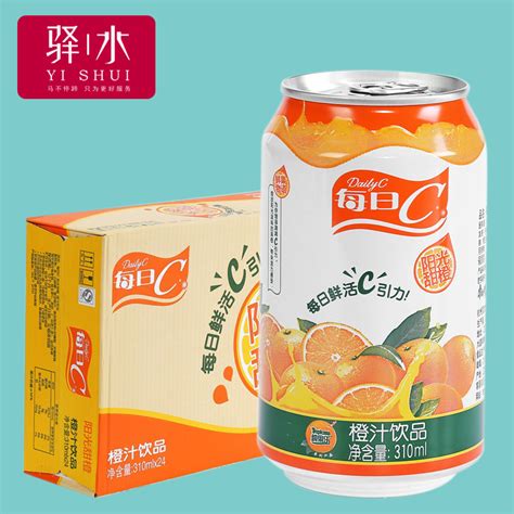 康师傅橙汁每日c鲜果橙阳光甜橙橙汁果汁饮料310ml24听整箱 驿水电商