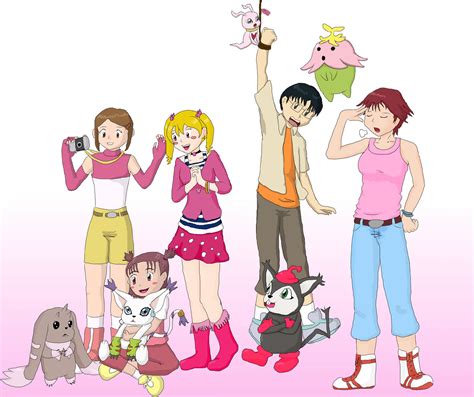 100 Digimon Characters Pink By Calicitine On Deviantart
