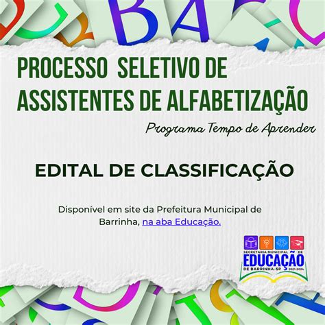 Edital de Classificação Processo seletivo simplificado de Assistentes