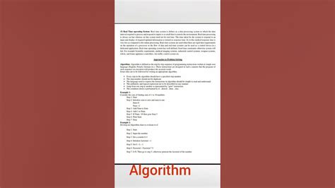 🔥c Language Alogorithm And Components Of A Computer Notes Shortvideo