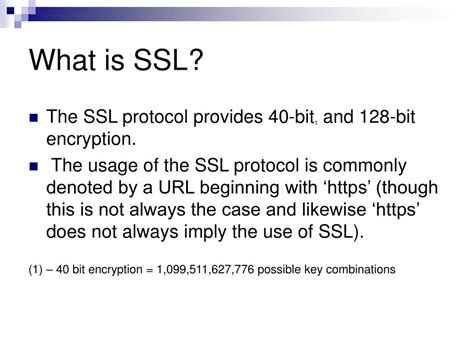 Ppt Ssl Secure Socket Layer And Secure Web Pages Powerpoint