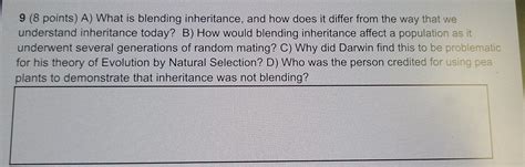 Solved 9 8 Points A What Is Blending Inheritance And How