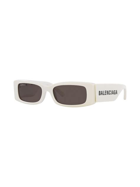 Balenciaga Eyewear Rectangle Frame Tinted Sunglasses Farfetch