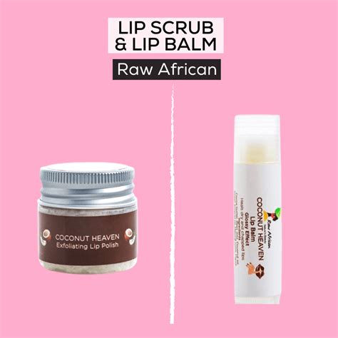 Zynah Offer Raw Africans Coconut Heaven Lip Balm And Lip Scrub