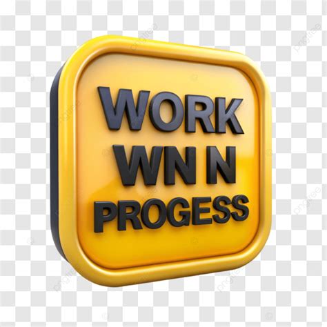 Work In Progress 3d Icon Under Construction Symbol For Industrial