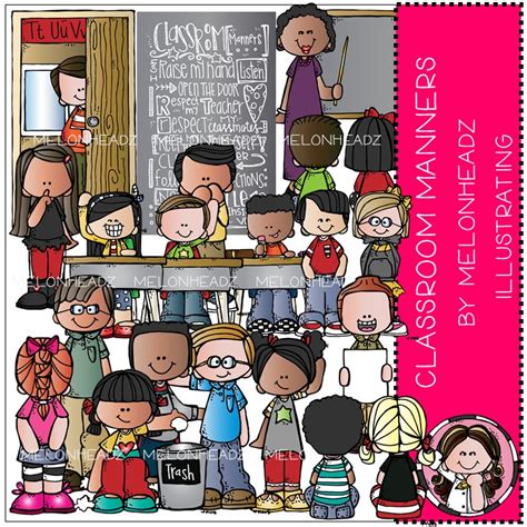 Classroom Manners Clip Art Melonheadz