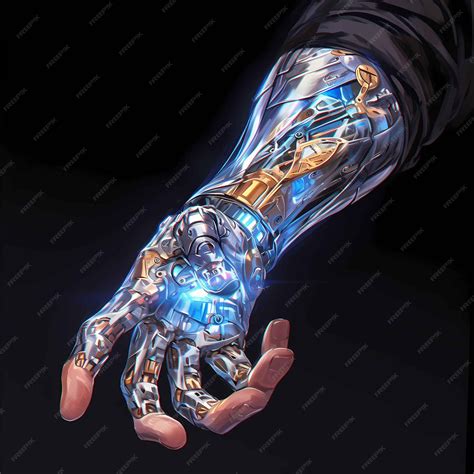 Premium Photo Futuristic Cybernetic Prosthesis Hand Concept Of Advanced Robotics