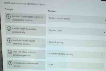 Solved Match Each Term To Its Correct Description Prompts Answers