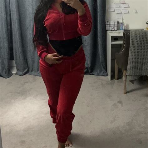 Red Juicy Couture Tracksuit Very Comfortable And Depop