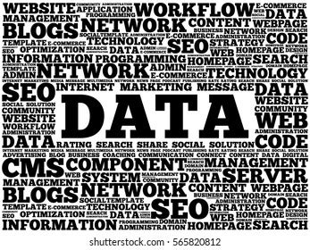 Data Word Cloud Business Concept Stock Illustration Shutterstock