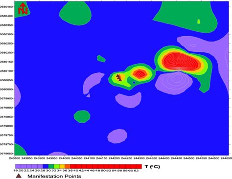 4 Surface Temperature Distribution Map In The Study Area Download Scientific Diagram