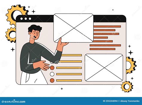 Ui Ux Designer Stock Vector Illustration Of Colorful 255244094