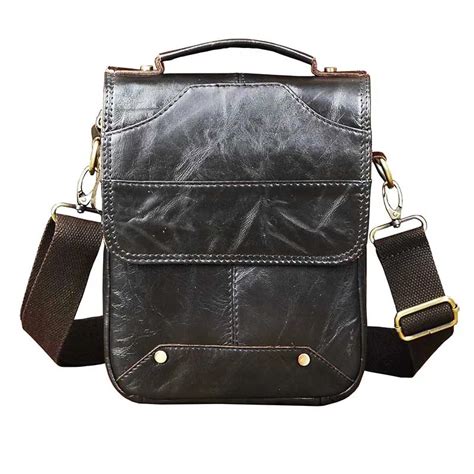 Quality Leather Male Casual Designer Shoulder Messenger Bag Cowhide