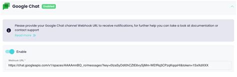 Google Chat Integration Xitoring Document