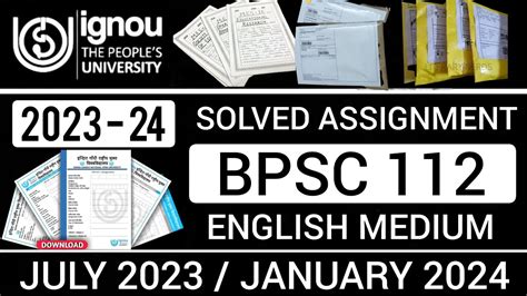 Bpsc 112 Solved Assignment 2023 24 Bpsc 112 Solved Assignment 2024 In