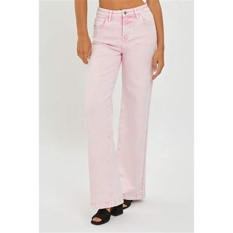 Risen Full Size High Rise Tummy Control Wide Leg Jeans
