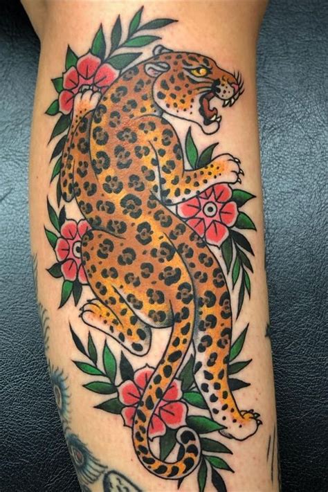 Jumpstart Into Tattoo World With Traditional Jaguar Tattoo