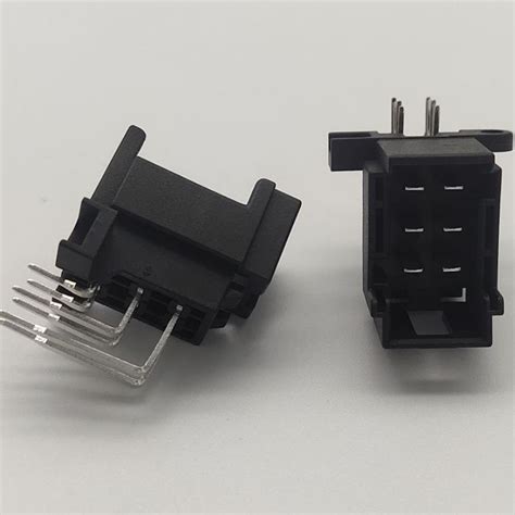 9 966140 5 6PIN连接器三排弯针座 汽车矩形板端针座接插件 鹤壁常联电子科技有限公司