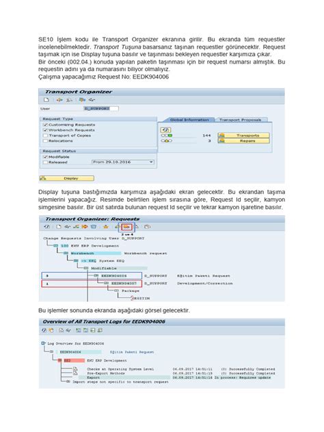 sap request taşıma pdf