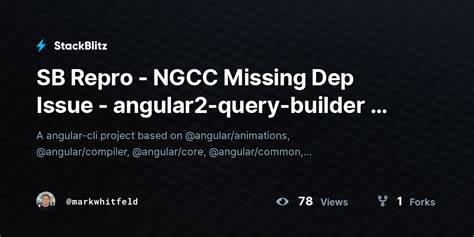 Sb Repro Ngcc Missing Dep Issue Angular Query Builder Ng