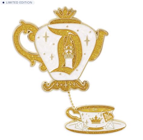 Disneyland Castle Disney Princess Tea Party Completer Pin Set Disney