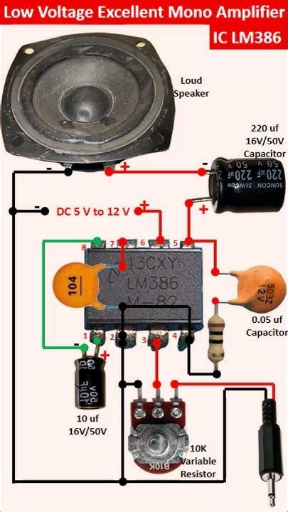 LM Low Voltage Mono Excellent Amplifier Times Gain LM Audio Amplifier V V Input