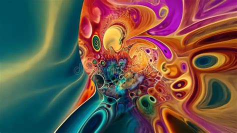 Psychedelic Masterpiece With Mesmerizing Swirling Patterns Creating A Mind Bending Visual
