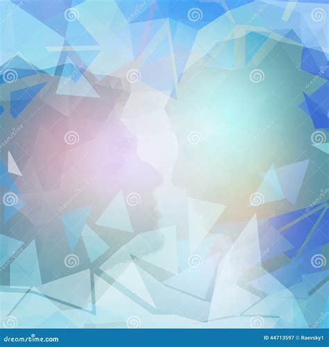 Abstract Blue Background Triangle Design Vector Stock Vector