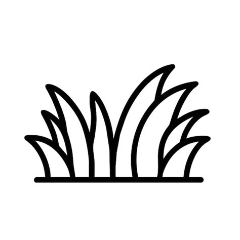 Premium Vector Grass Icon Outline