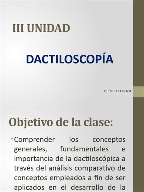 Dactiloscopía 1 Pdf Huella Dactilar Tecnicas